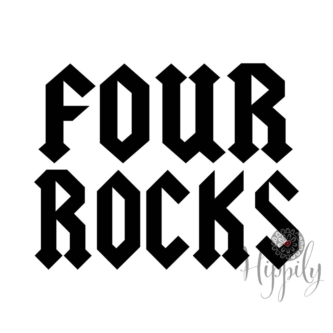 Four Rocks Svg-png-eps-4 Birthday Svg-kids Party-toddler Svg ...