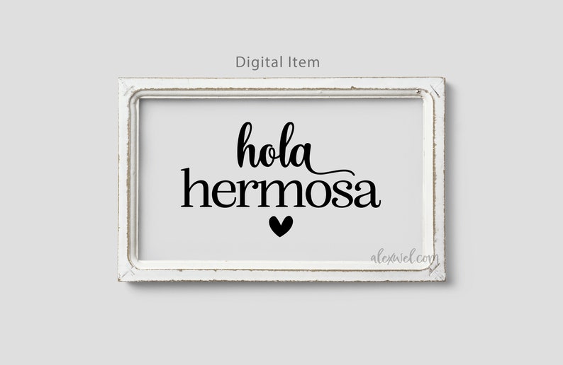 Hola Hermosa Svg-cricut Svg-png-dxf-svg-latina Svg-woman - Etsy