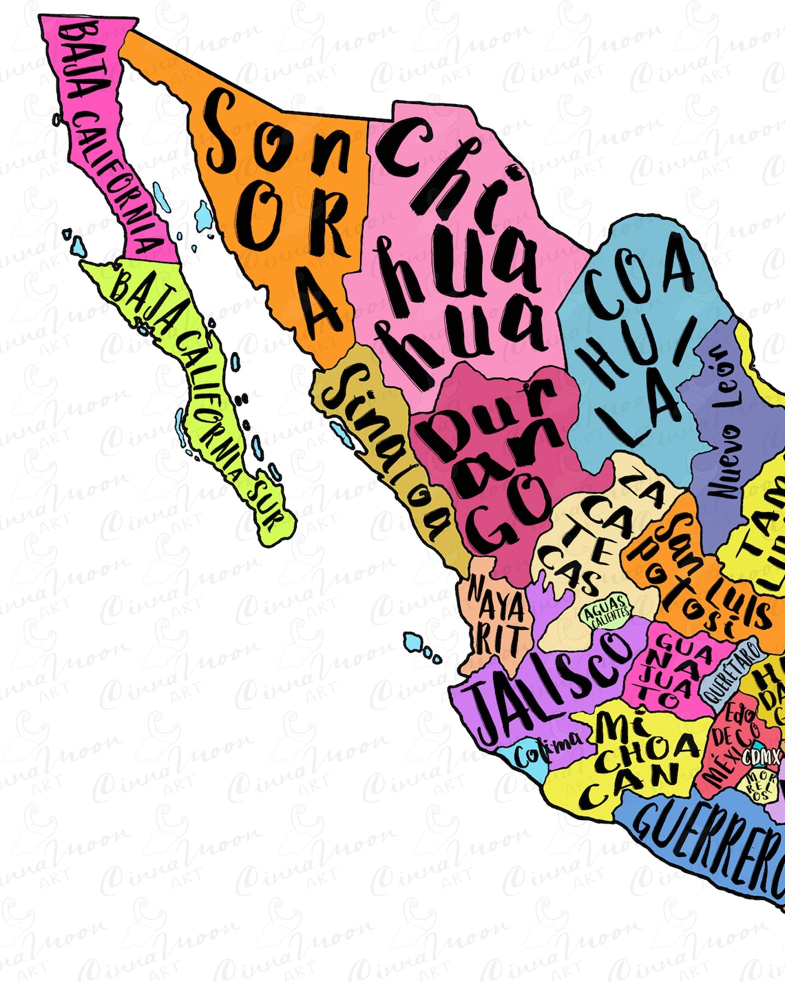 Mexico Map-mexico Map Printable-mexico-republica Mexicana-mapa De ...