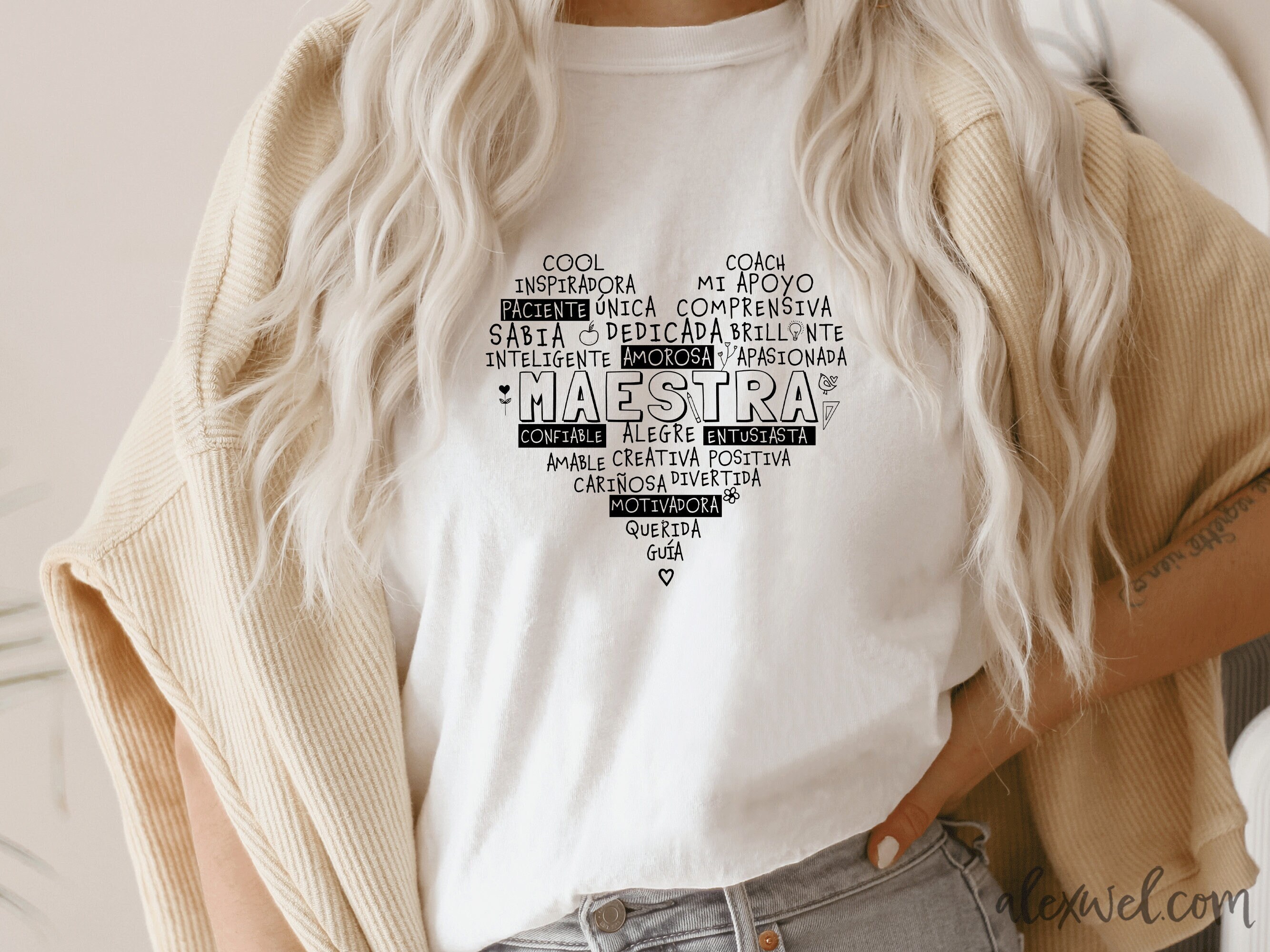 Maestra Svg-maestra Palabras Svg-español Svg-spanish - Etsy