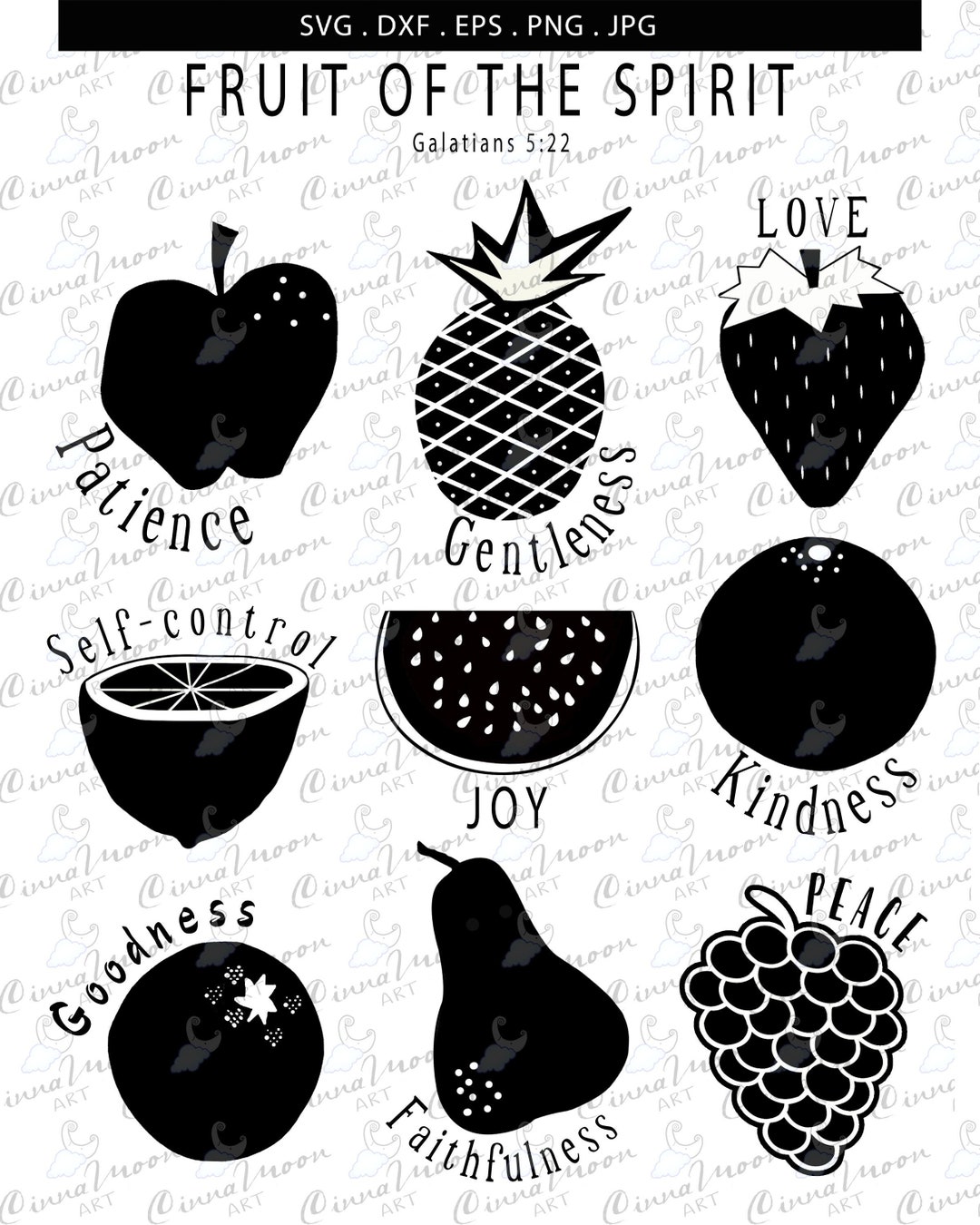 Fruit of the Spirit Svg-fruit of the Spirit-bible Verse SVG and Cut ...
