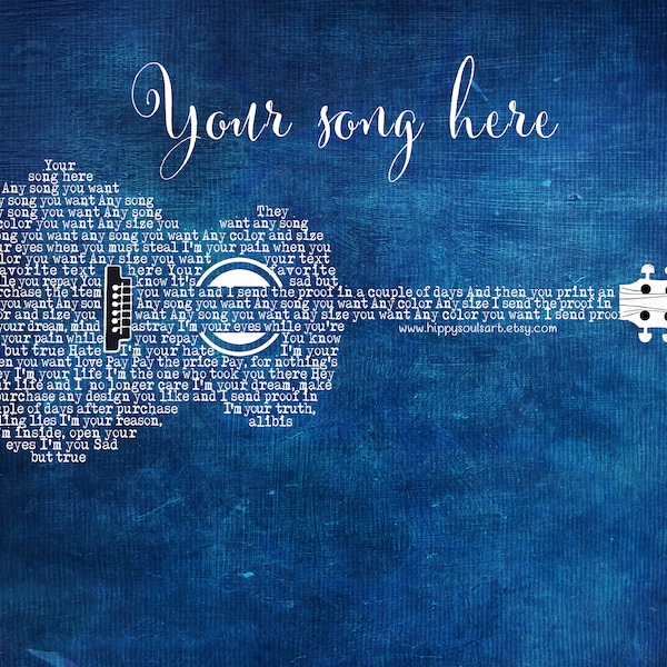 Song Lyric Art - Etsy