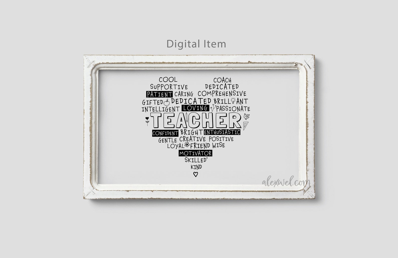 Teacher Svg-teacher Words Svg-teacher Heart Svg - Etsy