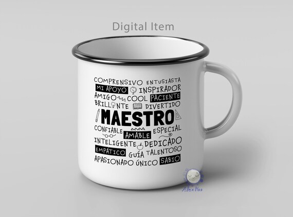 Maestro Svg-teacher Español Svg-maestro Palabras Svg-dia Del - Etsy