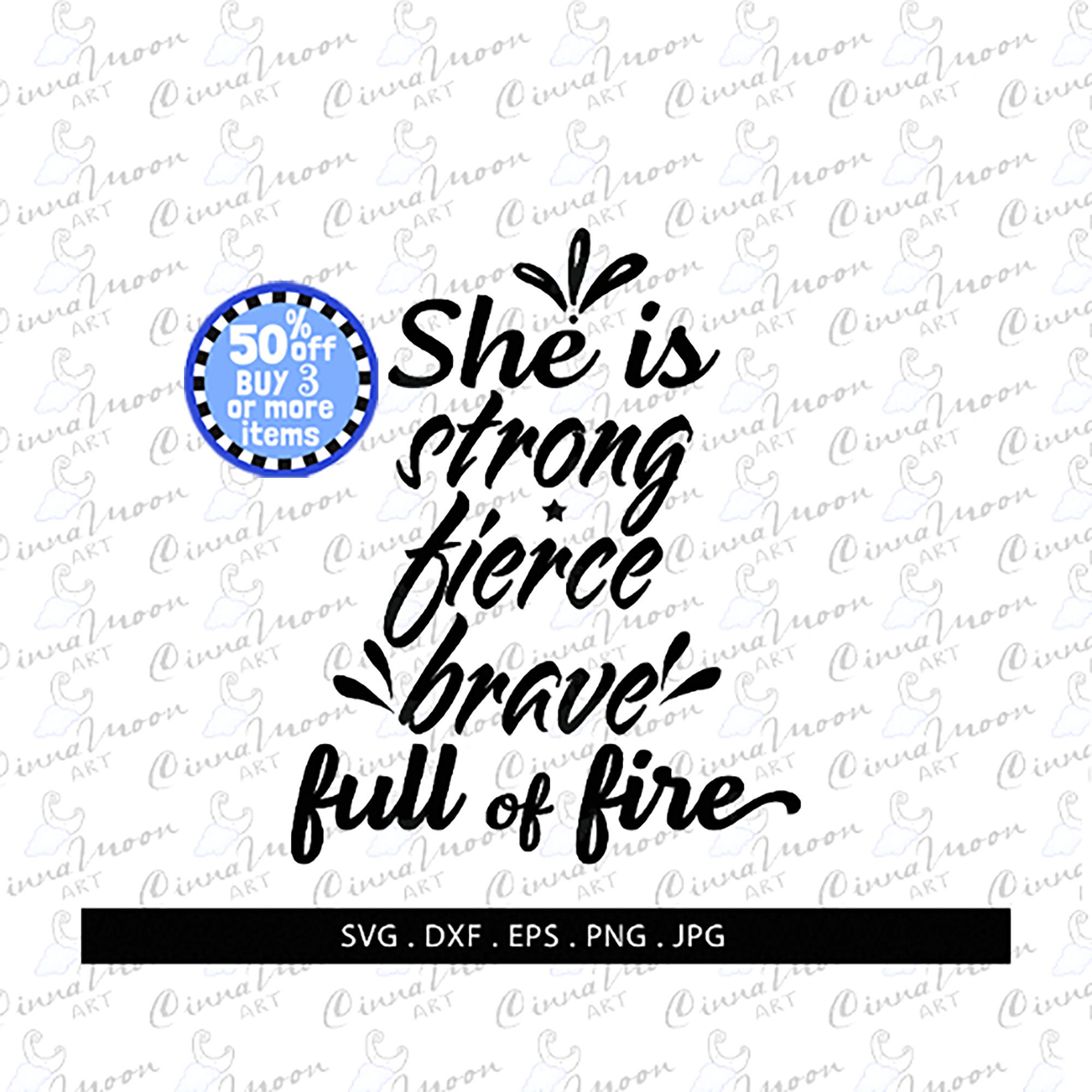 She is strong fierce brave full of fire svg-She is strong | Etsy