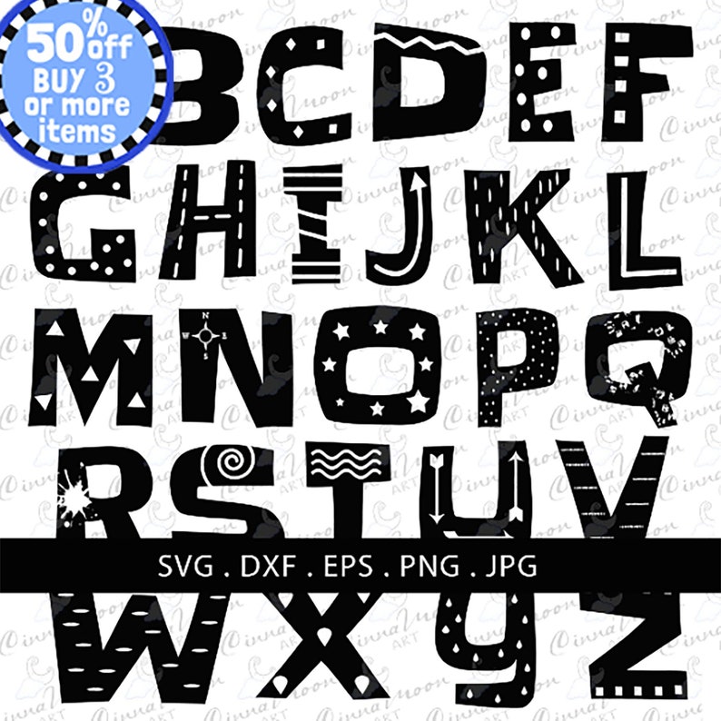 Alphabet Svg-kids Font Svg-alphabet Kids Letters Svg-kids | Etsy