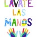 Lavate Las Manos Printable-lavate Las Manos Poster-wash Your Hands-baño ...