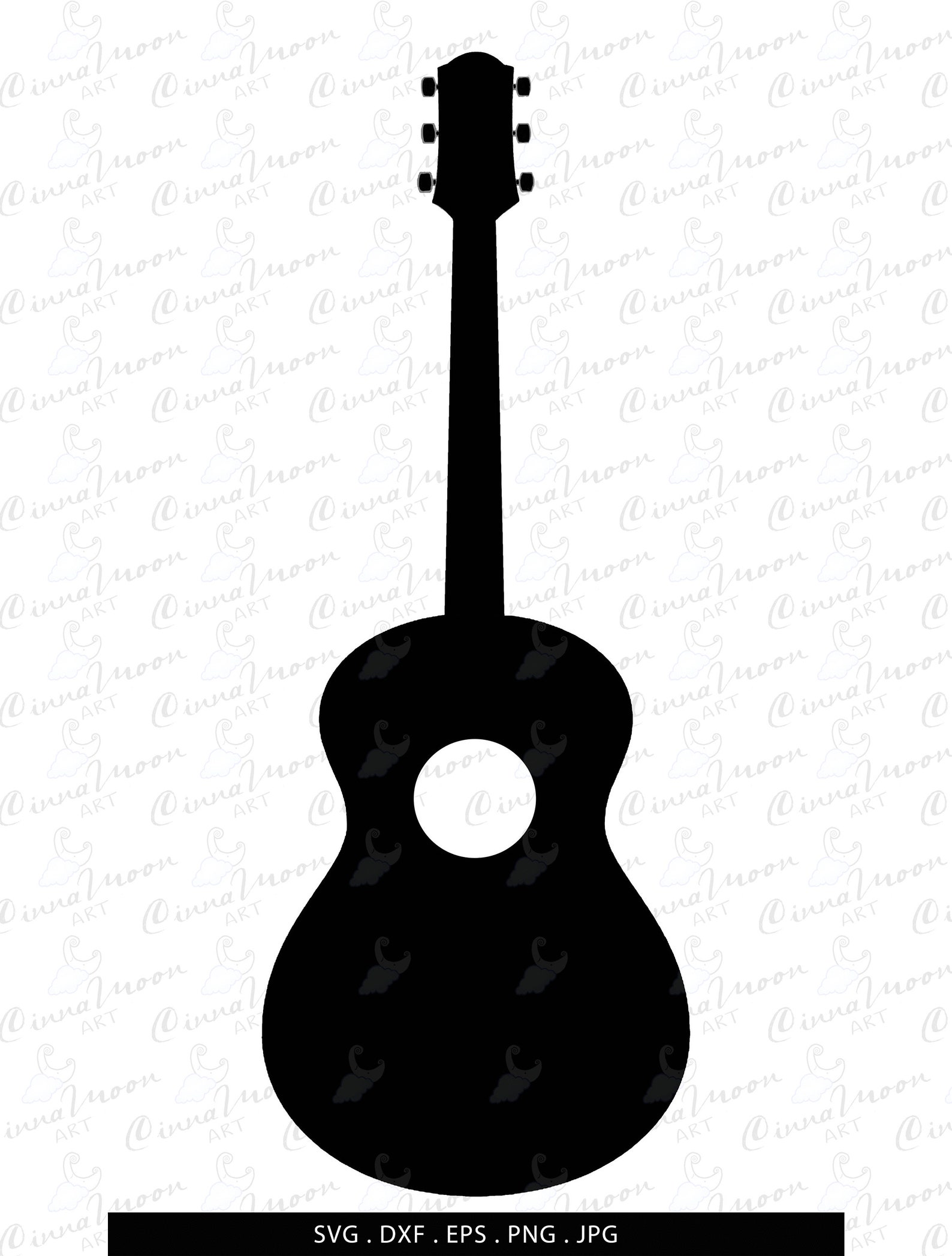Guitar SVG-Dxf Eps Silhouette Png cut Files Digital-Vector | Etsy