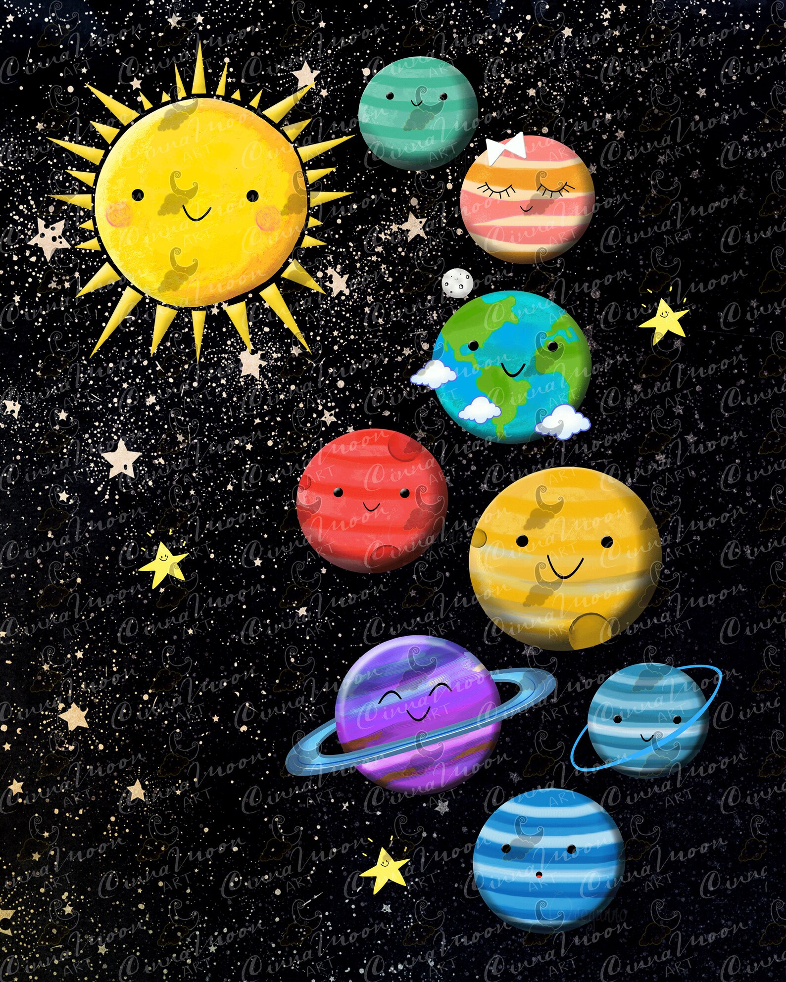 Planets-planets Print-solar System-universe-solar System - Etsy