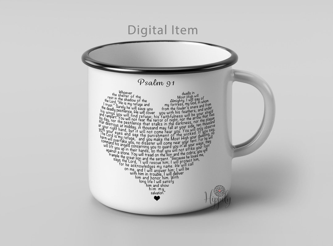 Psalm 91 Svg-psalm Heart Format-christian Print Svg-christian Wall Art ...
