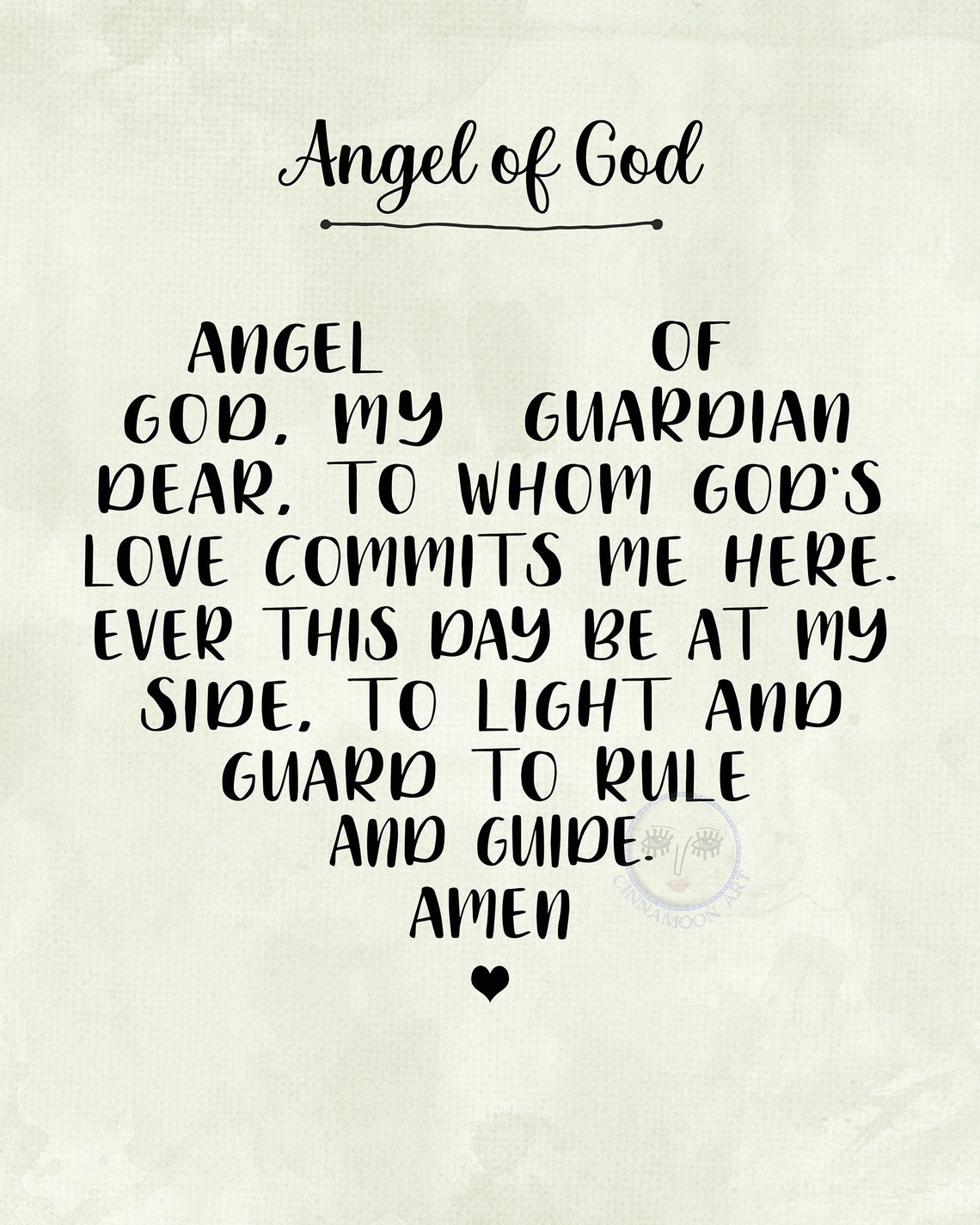 Angel of God-angel of God Print-angel of God Prayer-angel of | Etsy