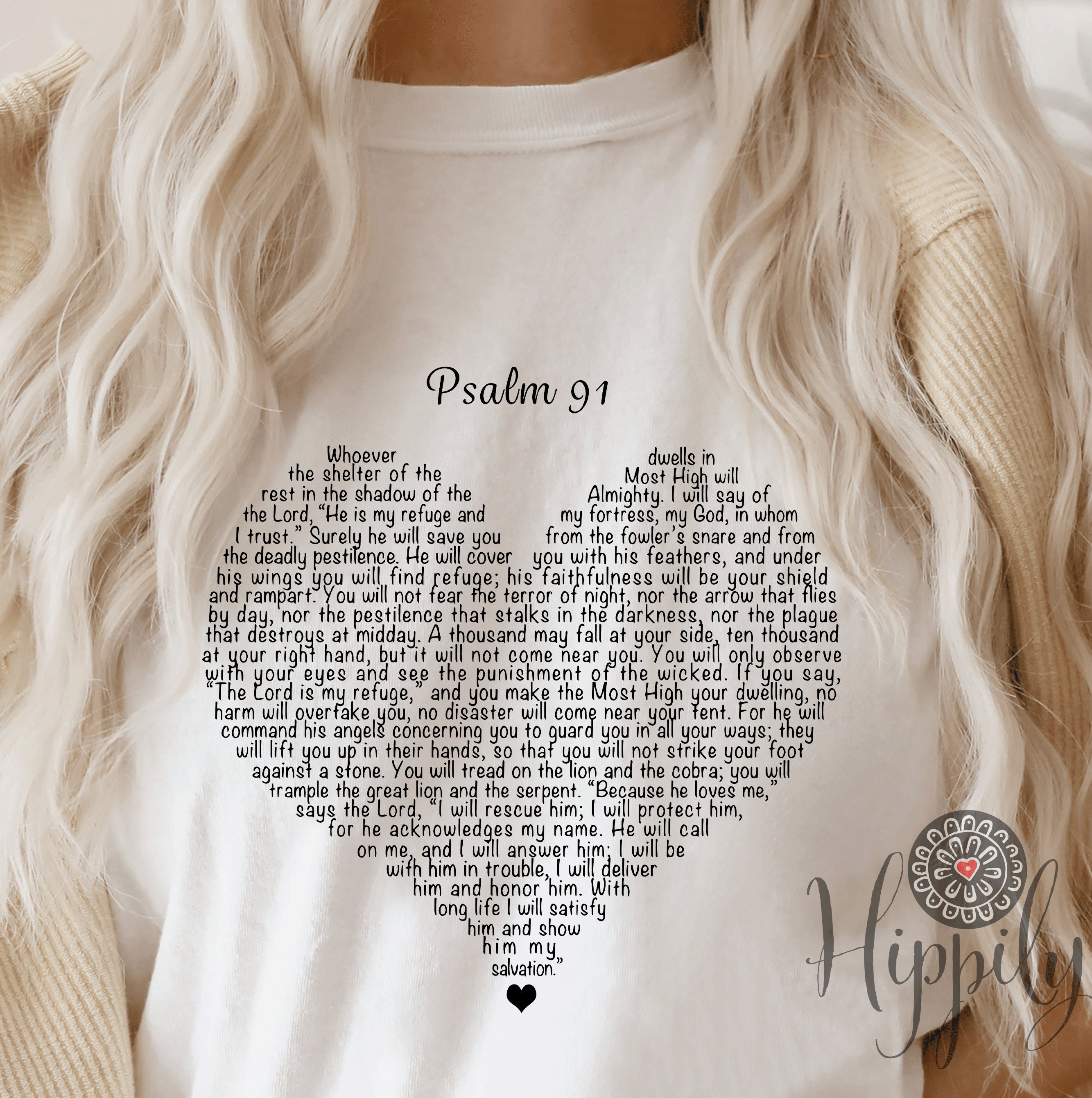 Psalm 91 Svg-psalm Heart Format-christian Print Svg-christian Wall Art ...