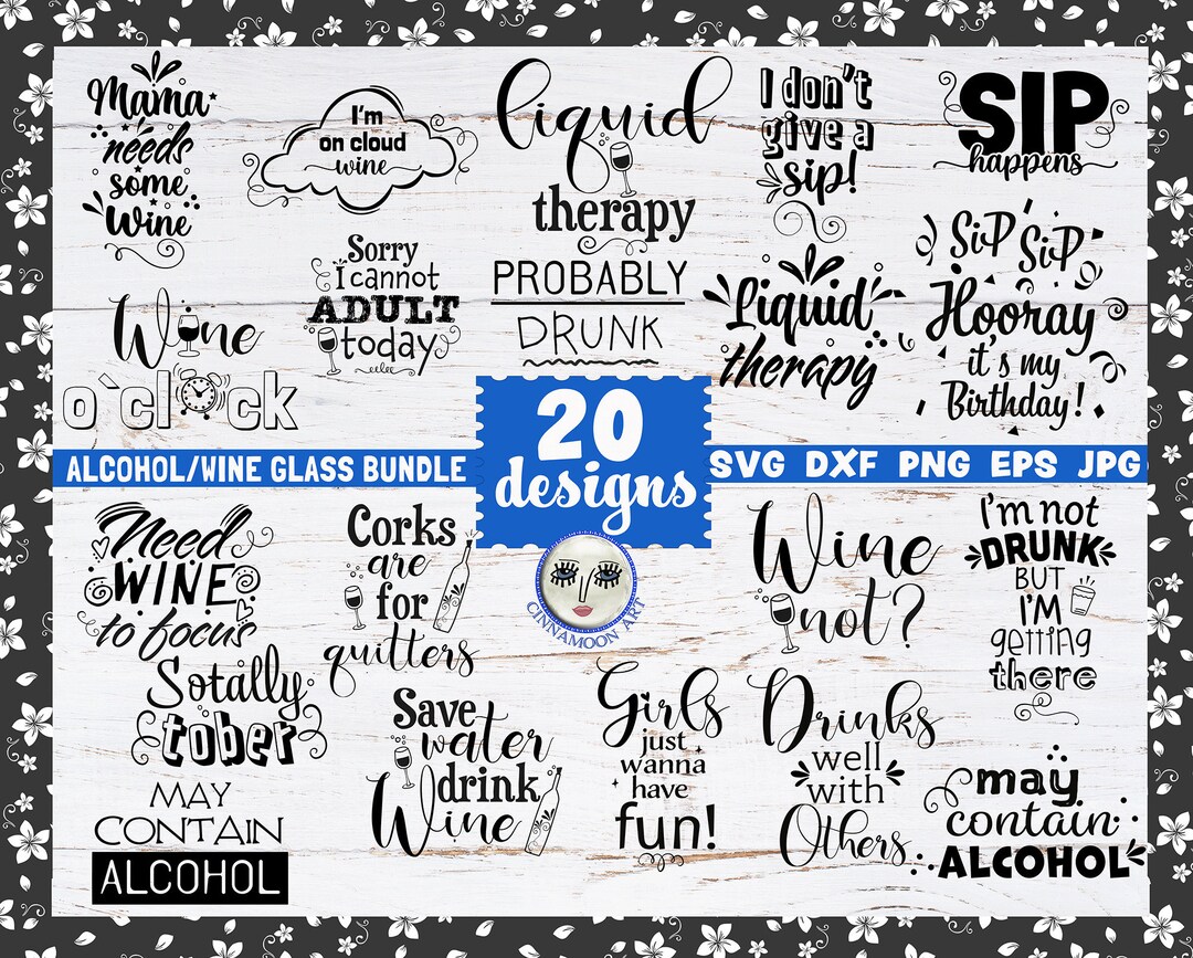 Alcohol Bundle Svg Bundle-wine Glass Svg Bundle-alcohol Cut Files ...