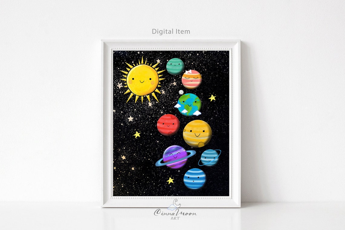 Planets-planets Print-solar System-universe-solar System - Etsy