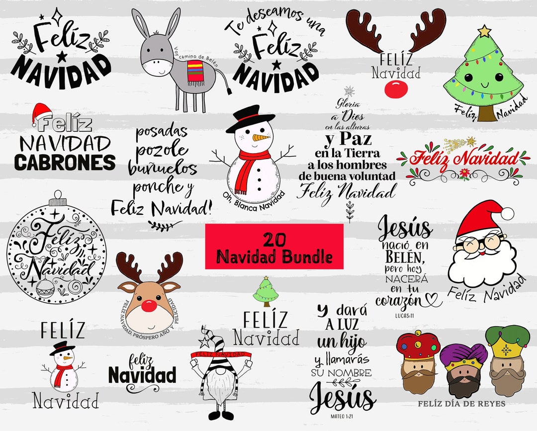 Navidad Svg Bundle-feliz Navidad SVG Bundle-merry Christmas Svg-frases ...