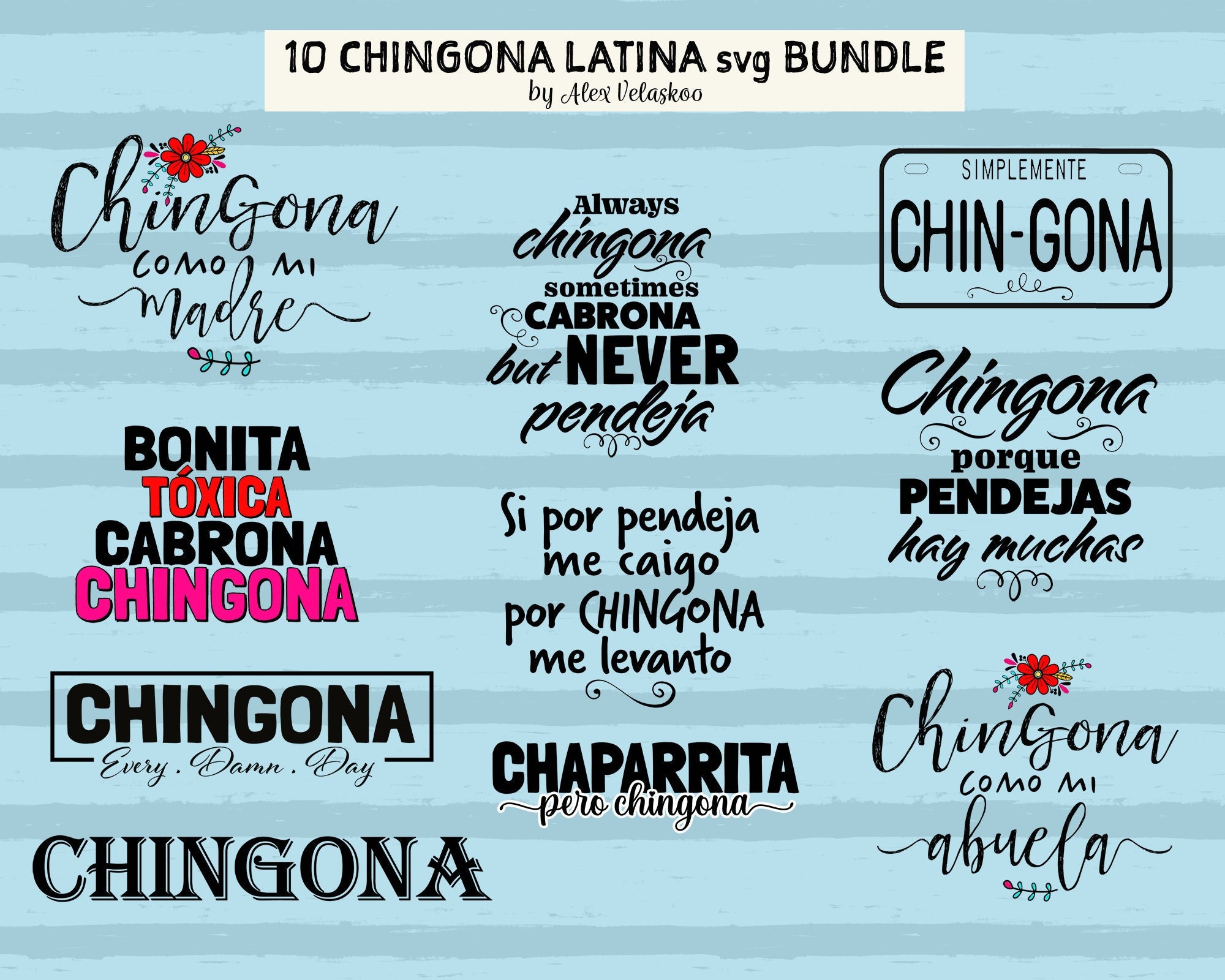 Chingona svg bundle-Latina svg bundle-Spanish svg-Español - Etsy España