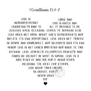 1 Corinthians 13: 4-7-1 Corinthians 13 4 7 Printable-love is Large ...