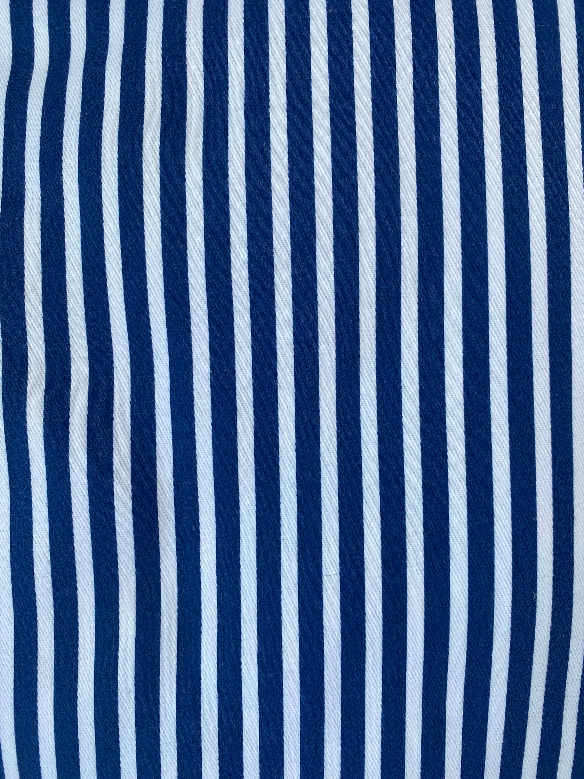 Blue And White Stripe Pillow Cover 20 X 20 Pillow Cover Etsy Singapore