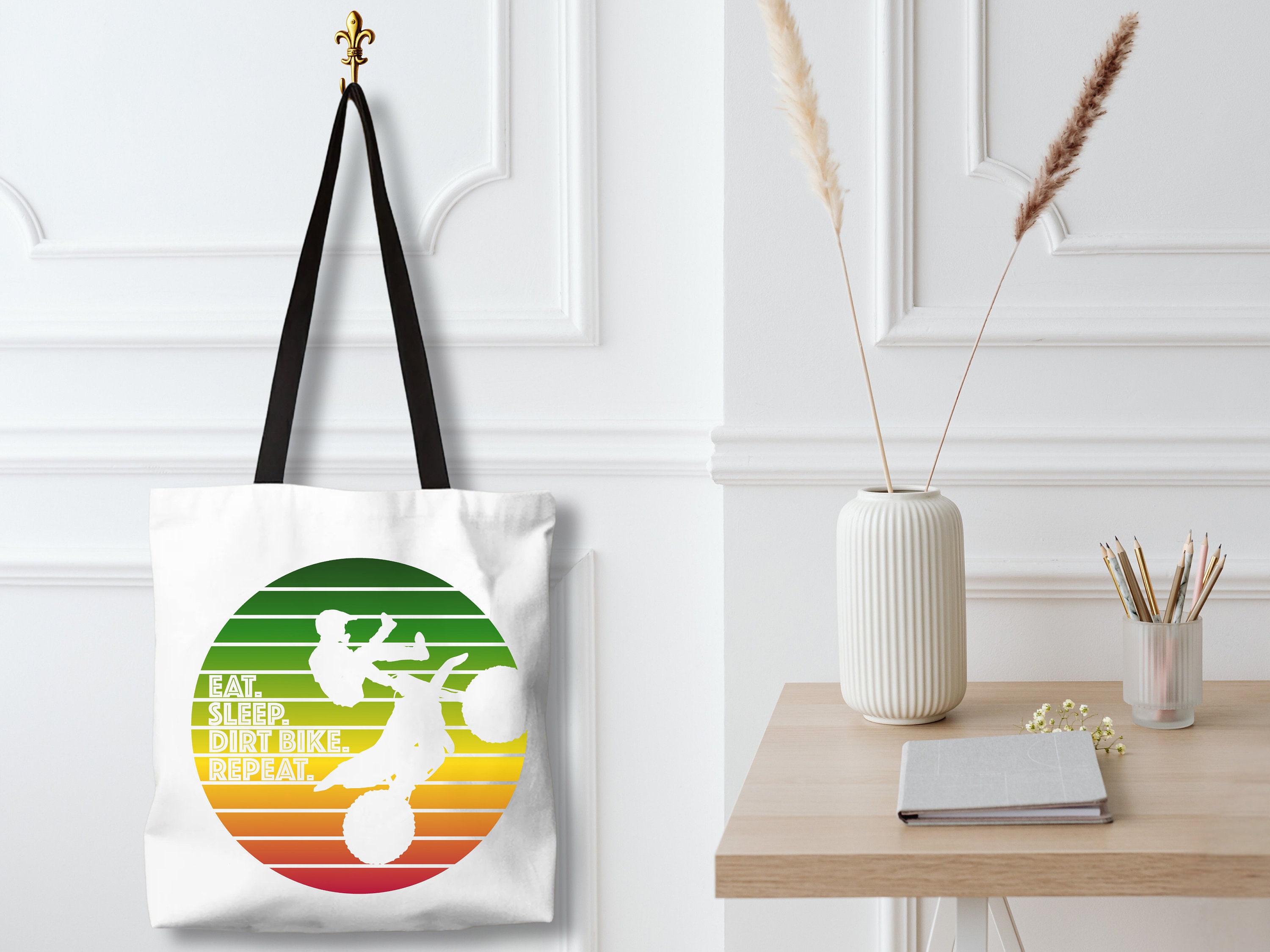 Dirt Bike Custom Tote | Gift Tote Bag | Shopping Bag | Unique Grocery ...