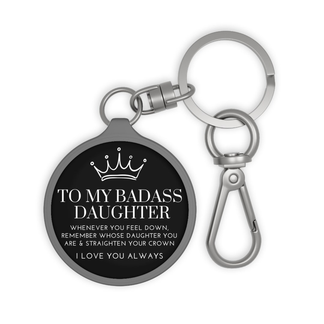 Badass Daughter Keyring Tag: Motivation Gift - Etsy