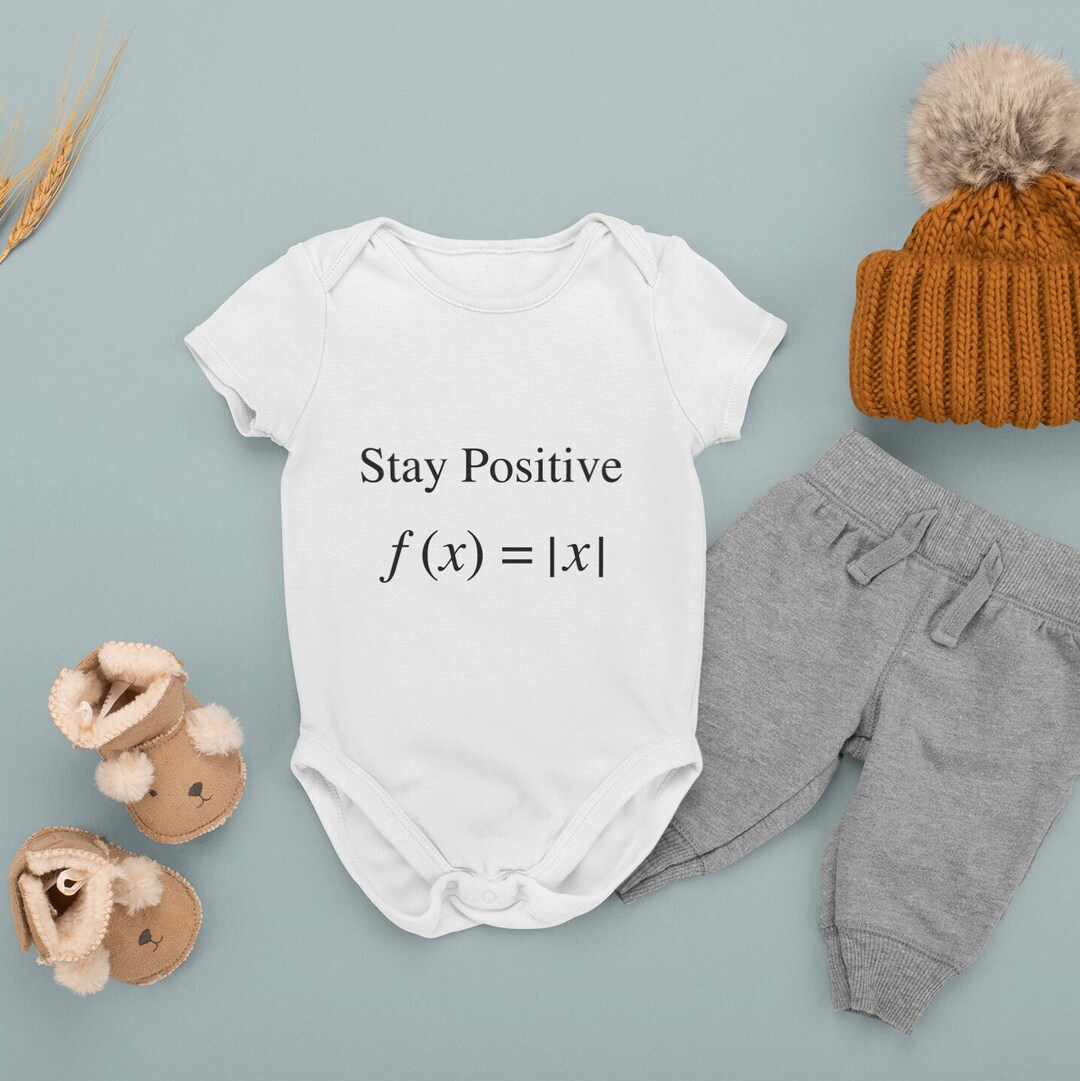 Stay Positive: Organic Onesie® Funny Science Math Gift Cute Clever Baby ...