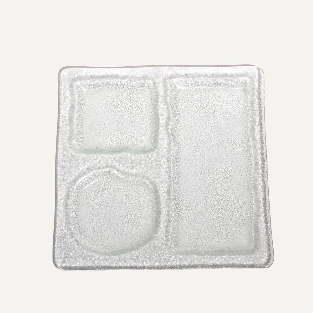 Izabel Lam Textured Glass Divided Platter - Etsy