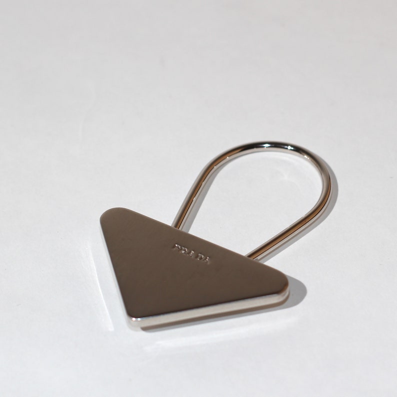 Prada Triangle Keychain 2000s - Etsy
