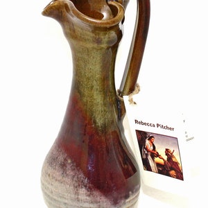 Handmade Stoneware Rebekah Pitcher: Nichols Pottery, Biblical Gift ...