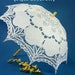 12" Mini Decorative White Lace Parasol - Etsy