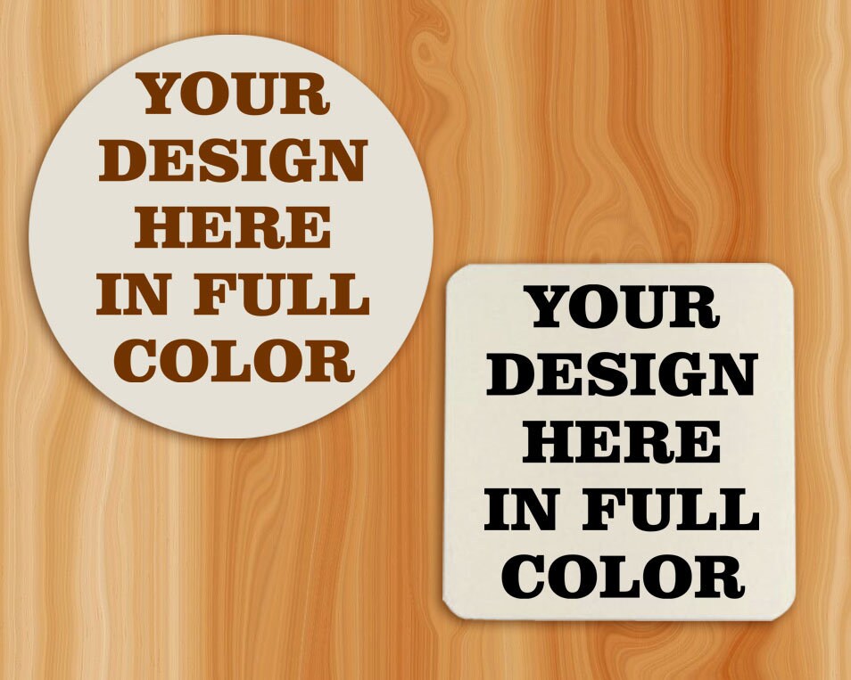 125 Personalized Absorbent Paper Pulp Board Coasters Full - Etsy