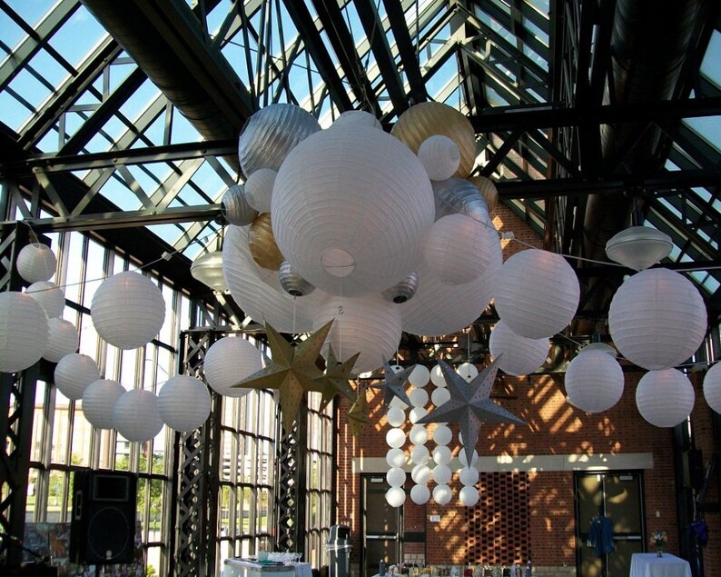 12 Inch Snow White Paper Lantern set of 6 - Etsy