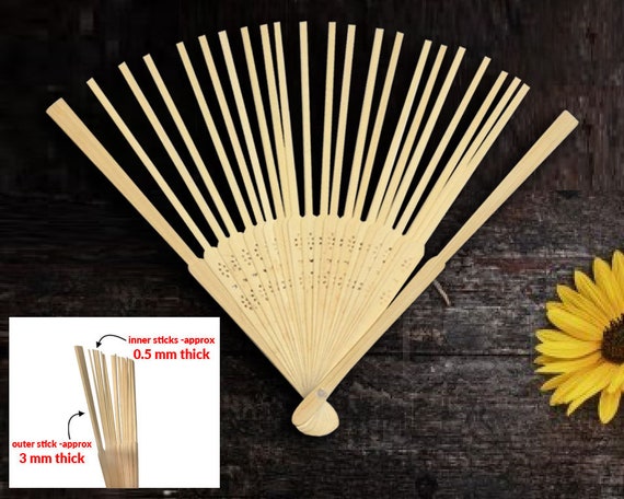 Paper & Party Supplies Bamboo Hand Fan Frame Set of 10 Party Favors ...