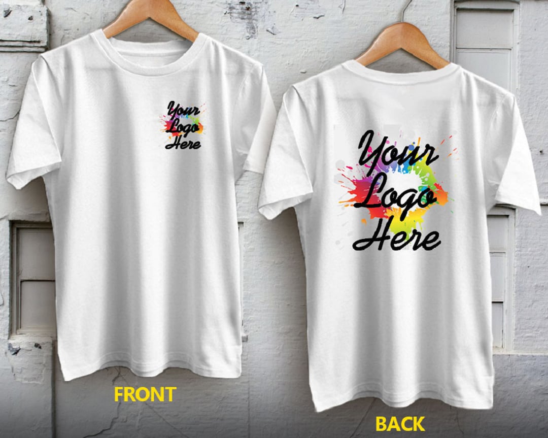 Set of 3 Custom T-shirt Front and Back Full Color Print - Etsy