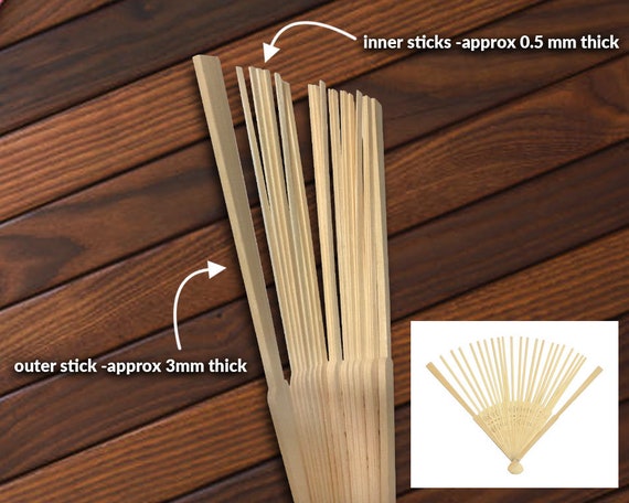 Paper & Party Supplies Bamboo Hand Fan Frame Set of 10 Party Favors ...