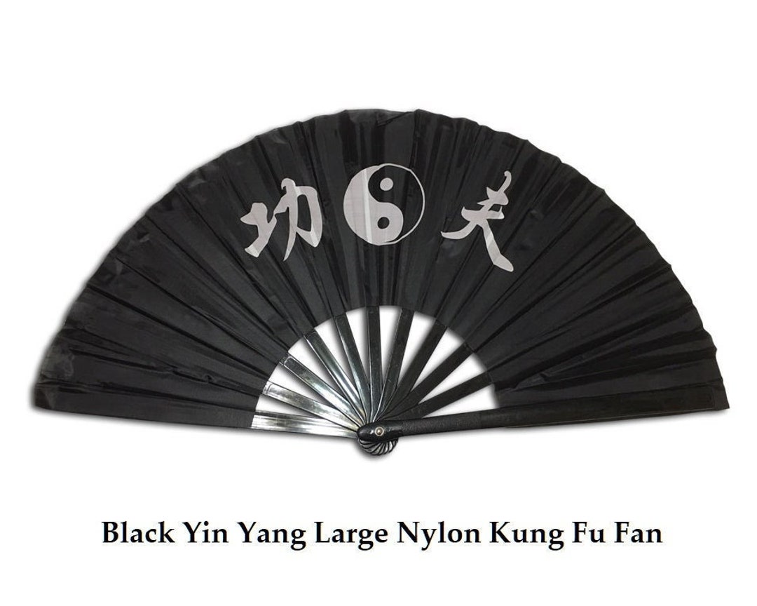 Large Nylon Kung Fu Fan, Tai Chi Fan, Clacking Fans, Chinese Dance Fans ...