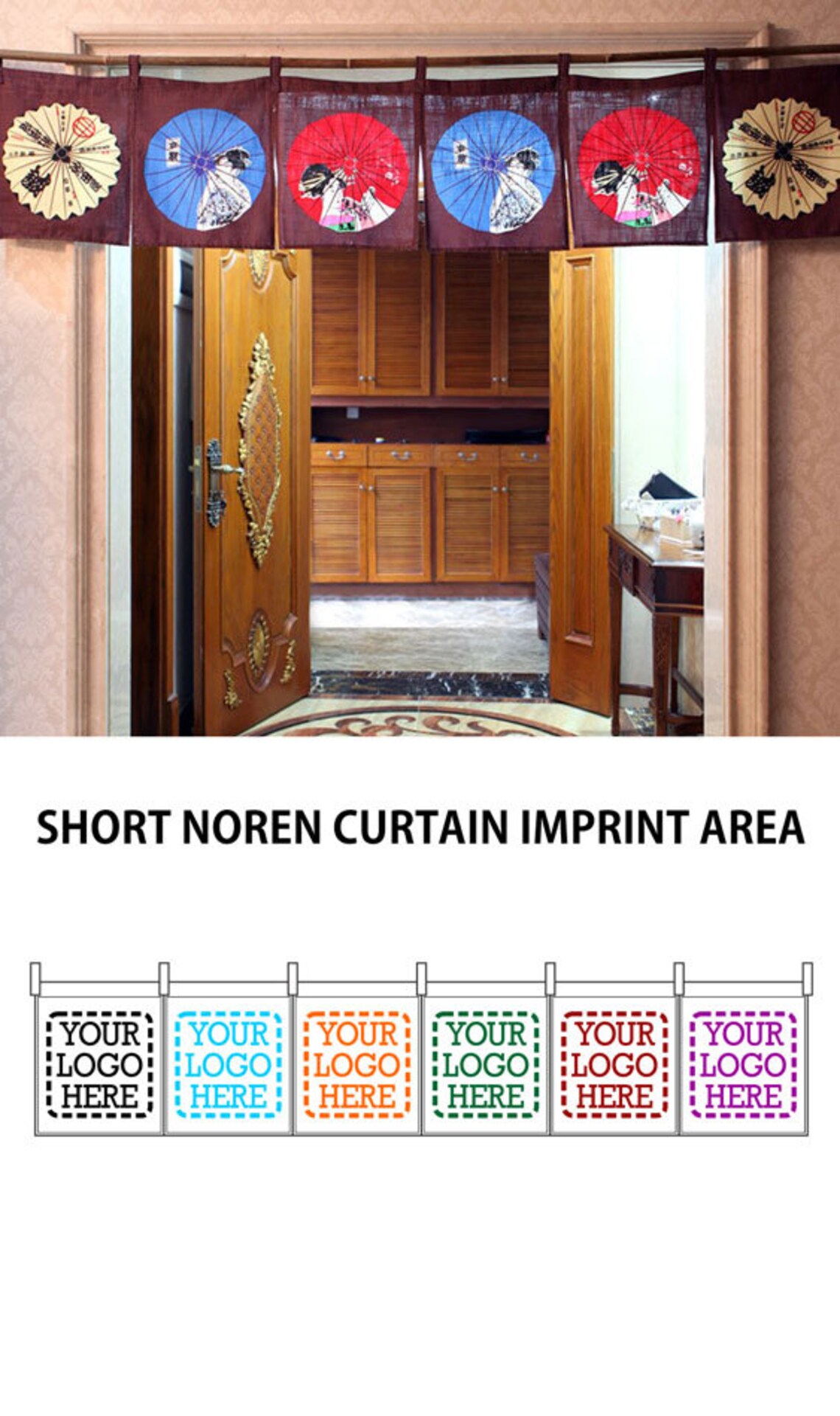 Custom Printed Short Noren Personalized Japanese Noren - Etsy