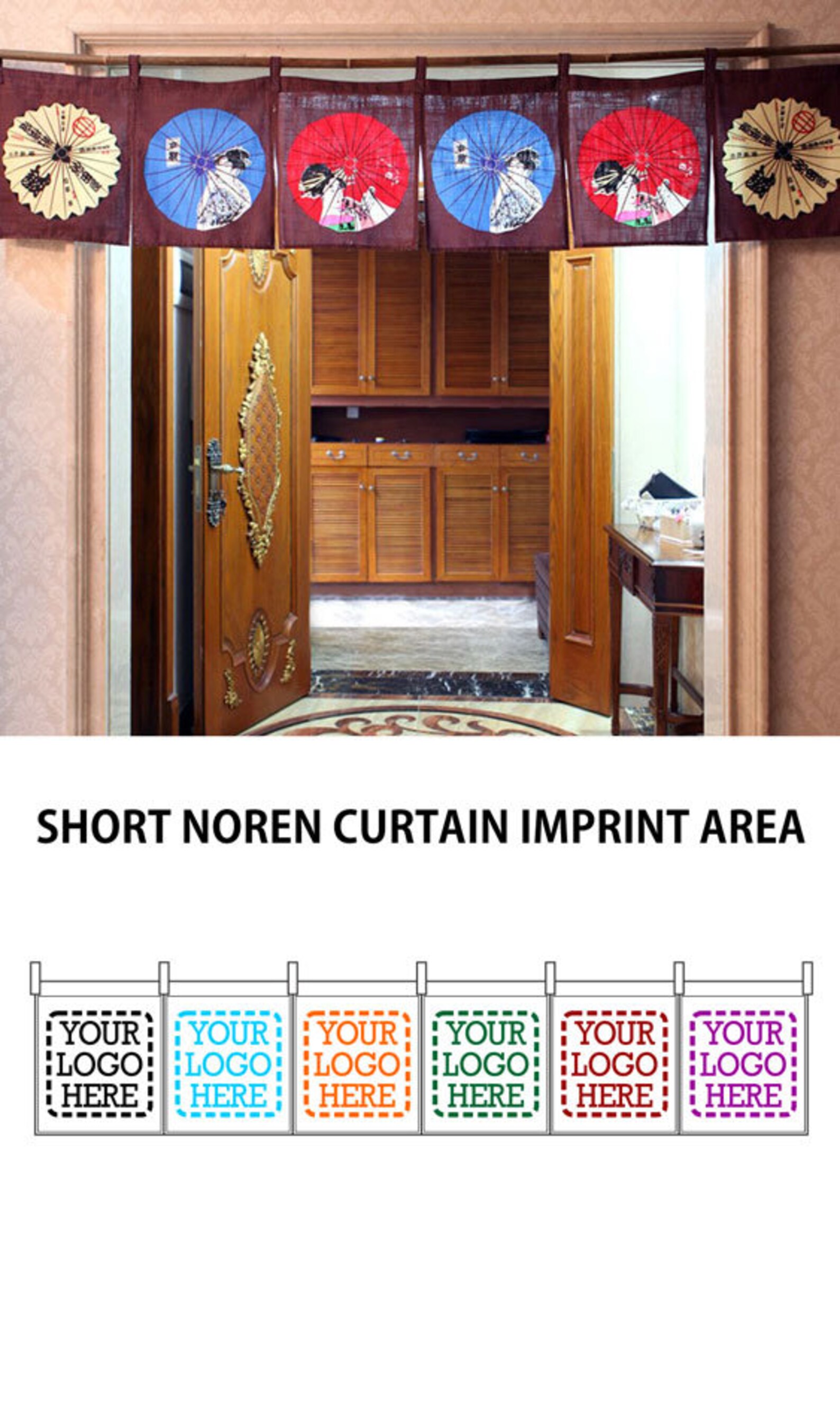 Custom Printed Short Noren Personalized Japanese Noren | Etsy