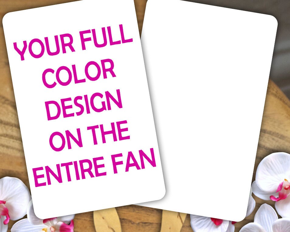 50 Personalized Church Fan Full Color Double-sided Paper - Etsy
