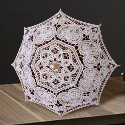 12 Mini Decorative Red Lace Parasol Battenburg Lace | Etsy