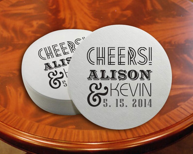 125 Personalized Absorbent Paper Pulp Board Coasters Full - Etsy