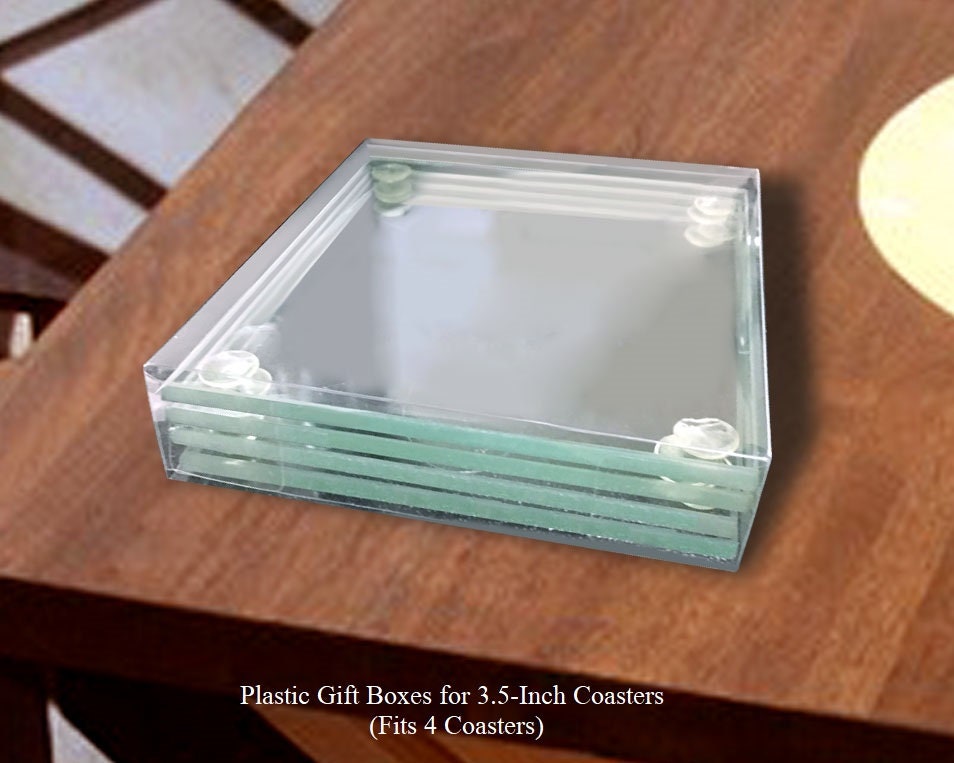 White Paper or Clear Plastic Gift Box for 3.5-inch Glass | Etsy