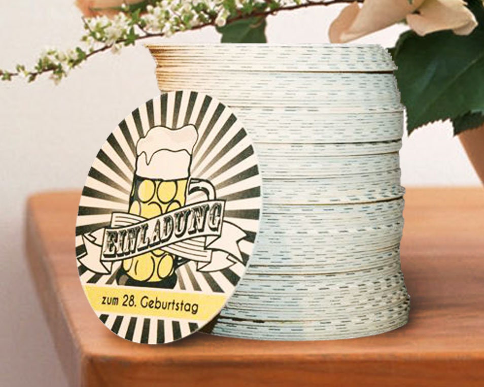 125 Personalized Absorbent Paper Pulp Board Coasters Full - Etsy