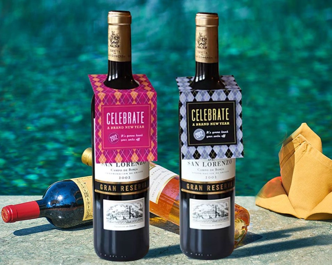 100 Custom Wine Bottle Tags, Personalized Bottle Neck Tag full Color - Etsy