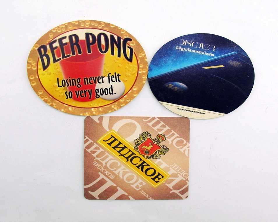 125 Personalized Absorbent Paper Pulp Board Coasters Full - Etsy