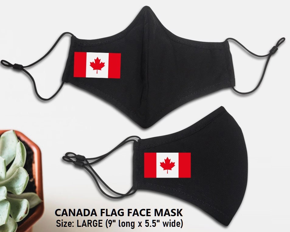 Set of 2 Canadian Flag Face Mask Canada Flag Reusable Premium | Etsy