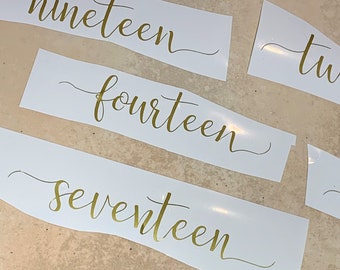 Metallic Gold Table Numbers - Etsy