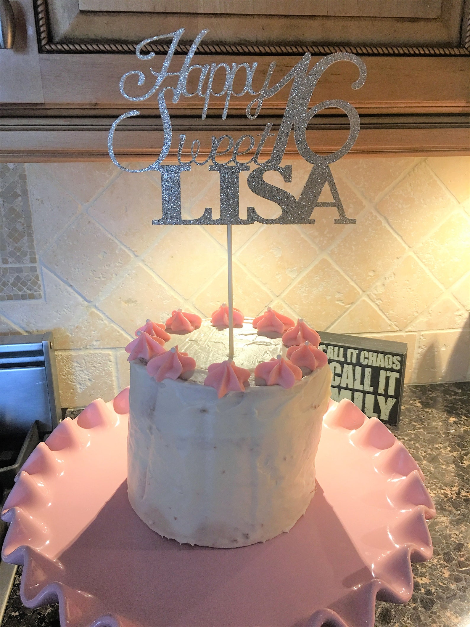 Custom Sweet 16 Cake Topper Custom Name Sweet Sixteen Any | Etsy