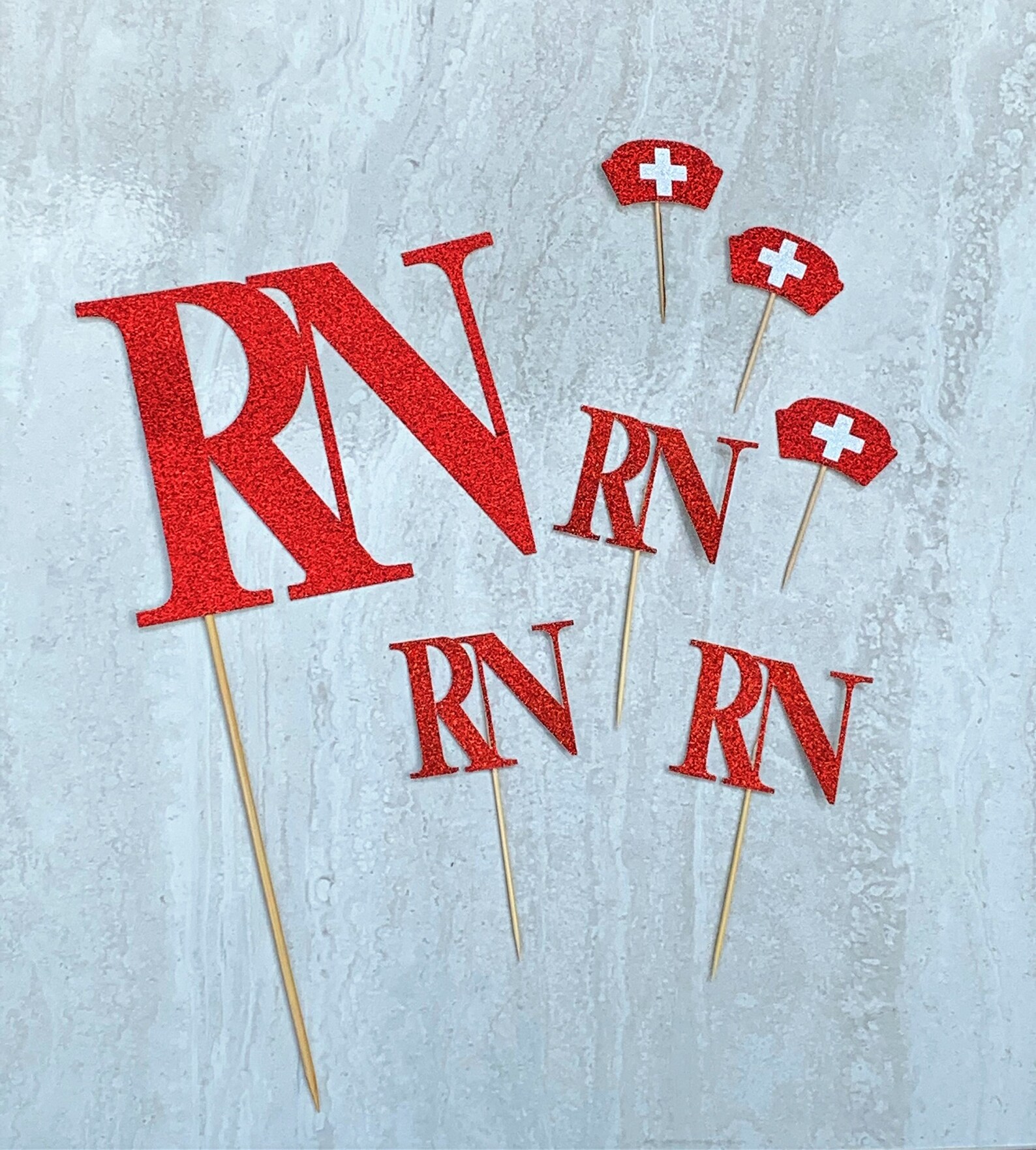 Healthcare Nurse Hats Cupcake Toppers! RN Graduation, Nurse ...