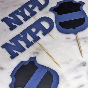 NYPD Cupcake Toppers, Custom for Any Police Department, Police ...