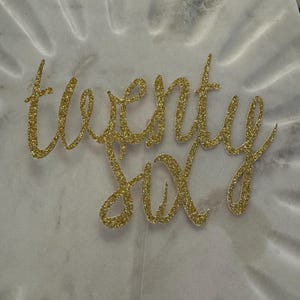 Gold Glitter Twenty-six Cake Topper, 26th Birthday - Etsy